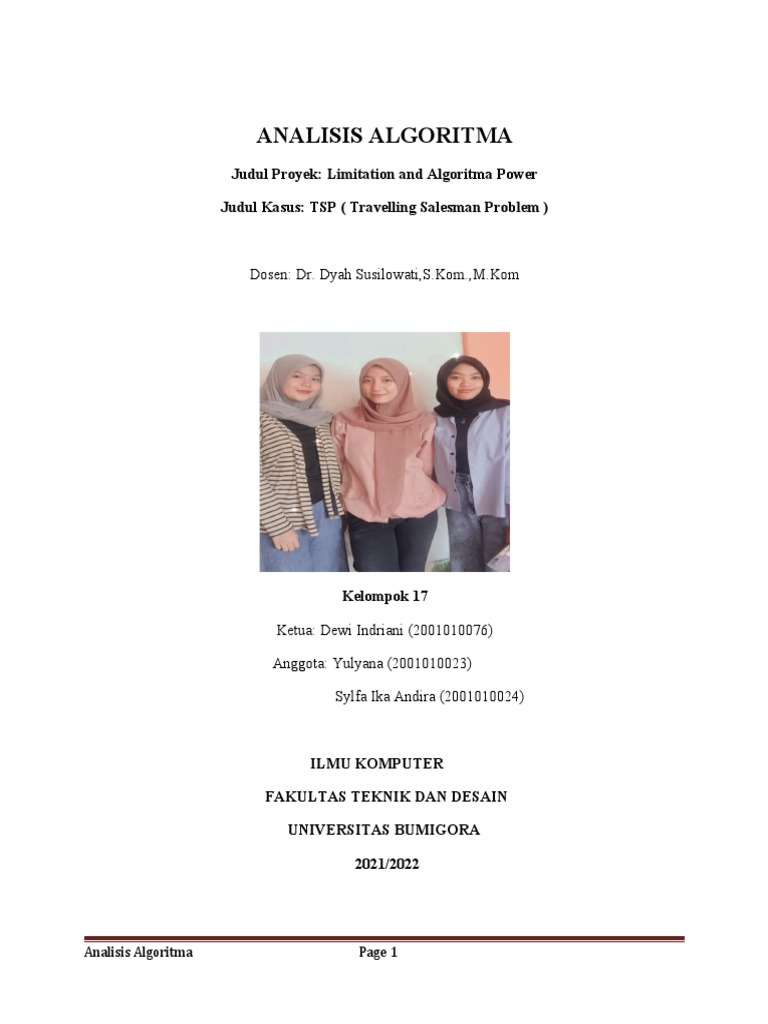 Tugas Proyek Analisis Algoritma | PDF | Metode & Bahan Ajar
