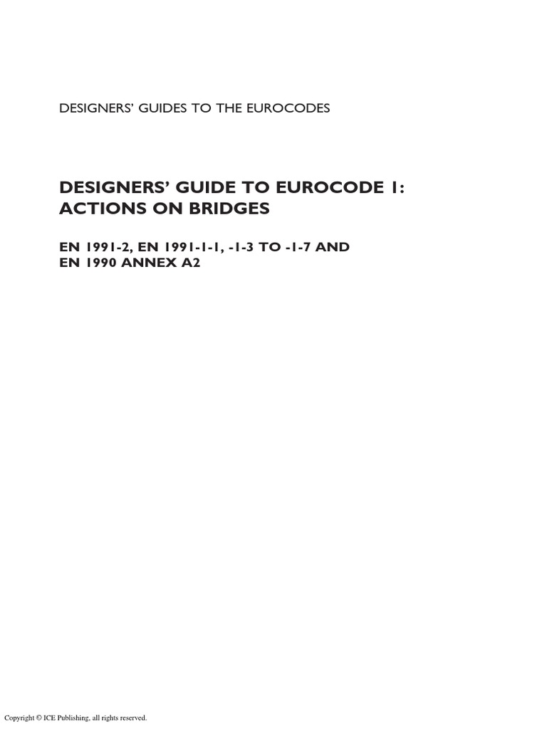 Designers' Guide To Eurocode 1: Actions On Bridges | PDF | Bridge ...