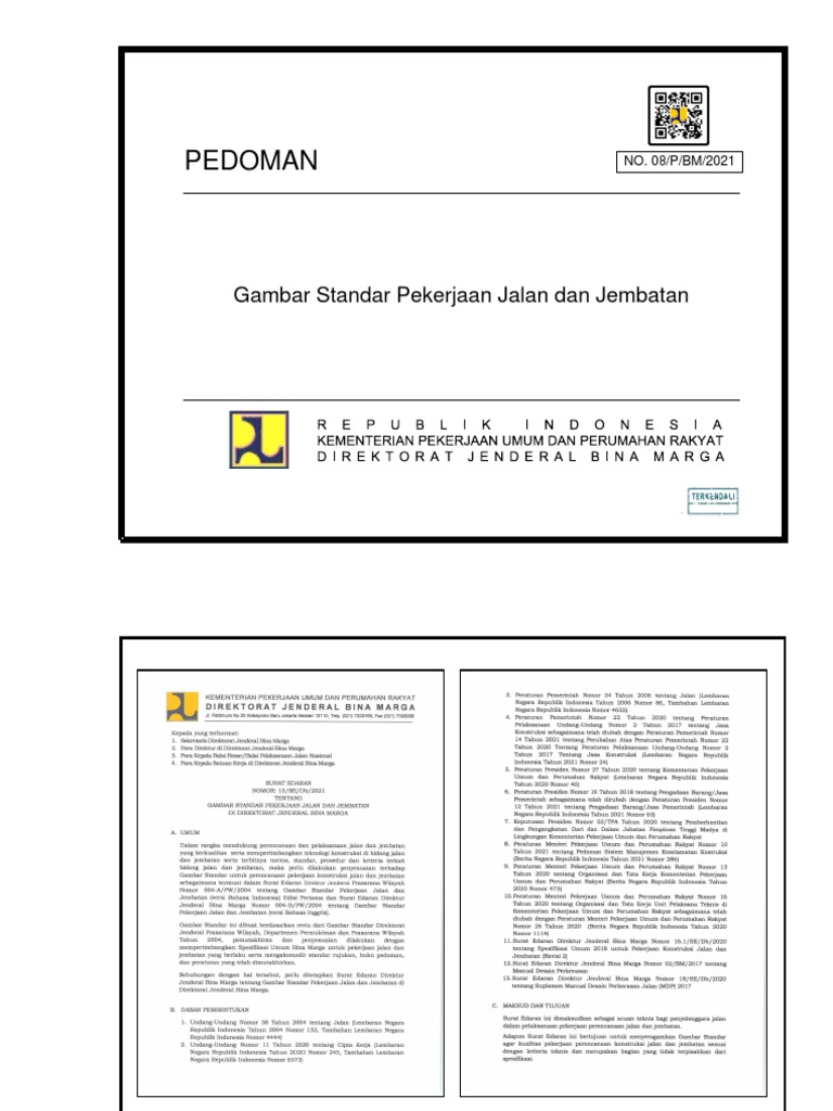 Surat Edaran Direktur Jenderal Bina Marga Nomor 15sedb2021 Tentang ...