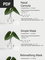 Menghitung FiO2 pada Nasal Kanul | PDF