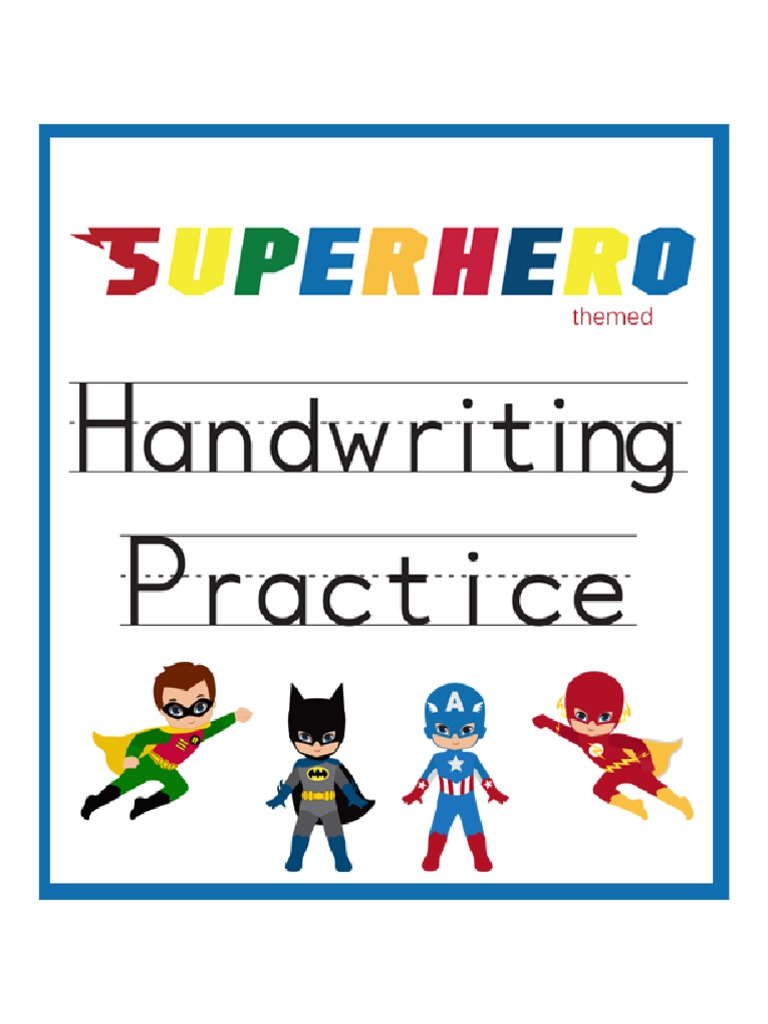 Superhero Handwriting Practice1 | PDF