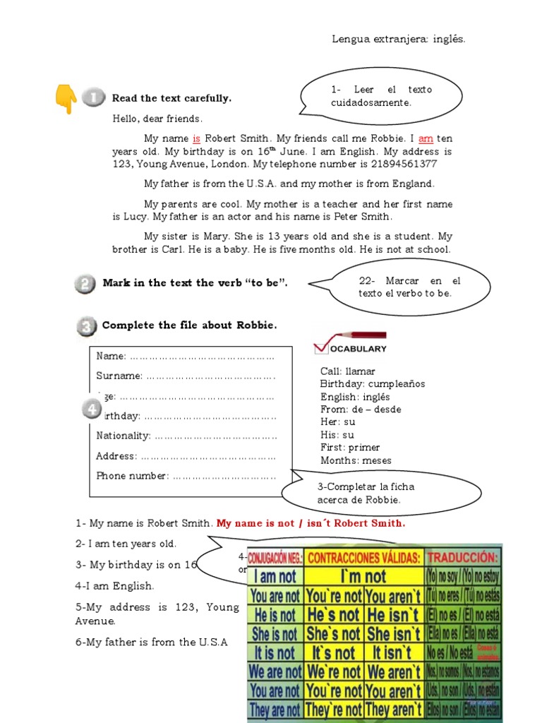 Verb To Be Exercises for Beginners | PDF | Linguistics | Semantic Units