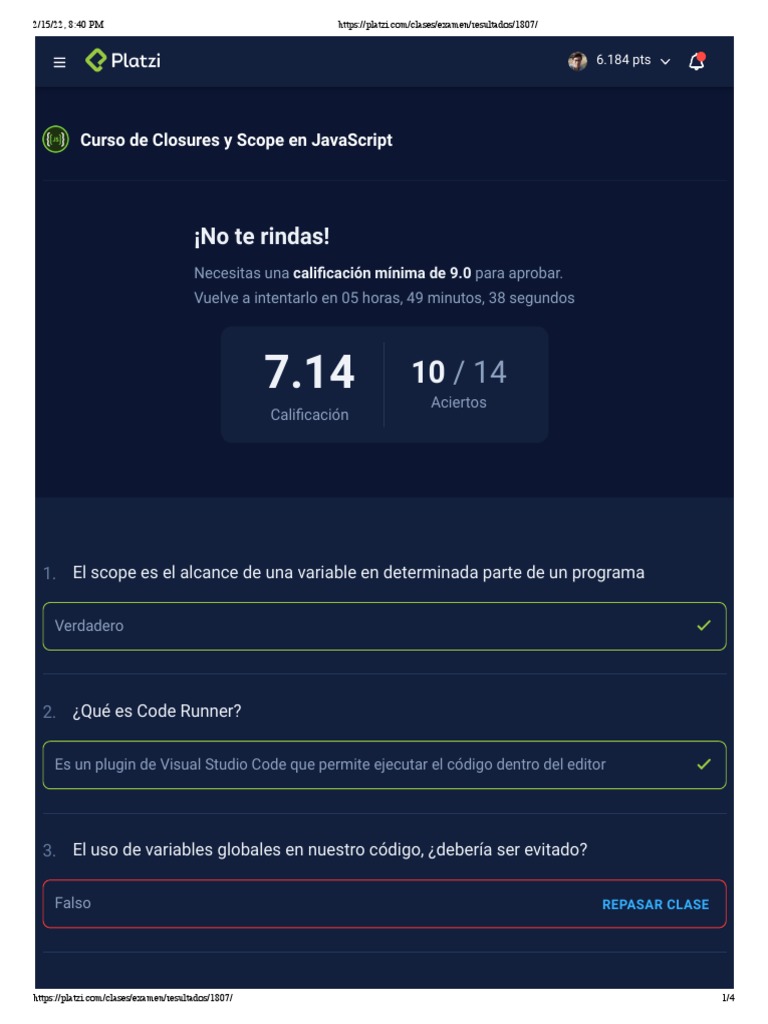 Resultados del Examen de JavaScript | PDF | Script Java | Ingeniería Informática