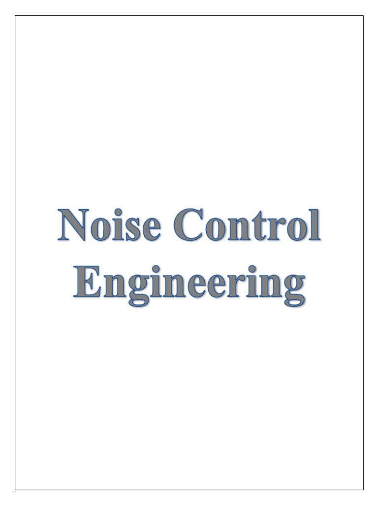 Noise Control Engineering | Download Free PDF | Mechanical Engineering ...