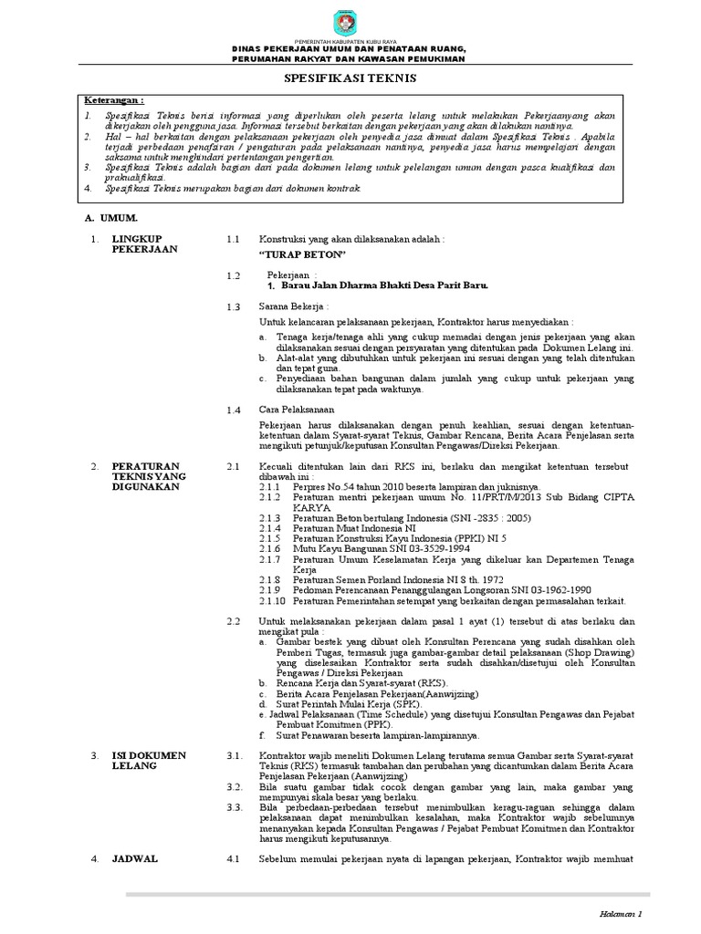 Spektek Turap Beton | PDF