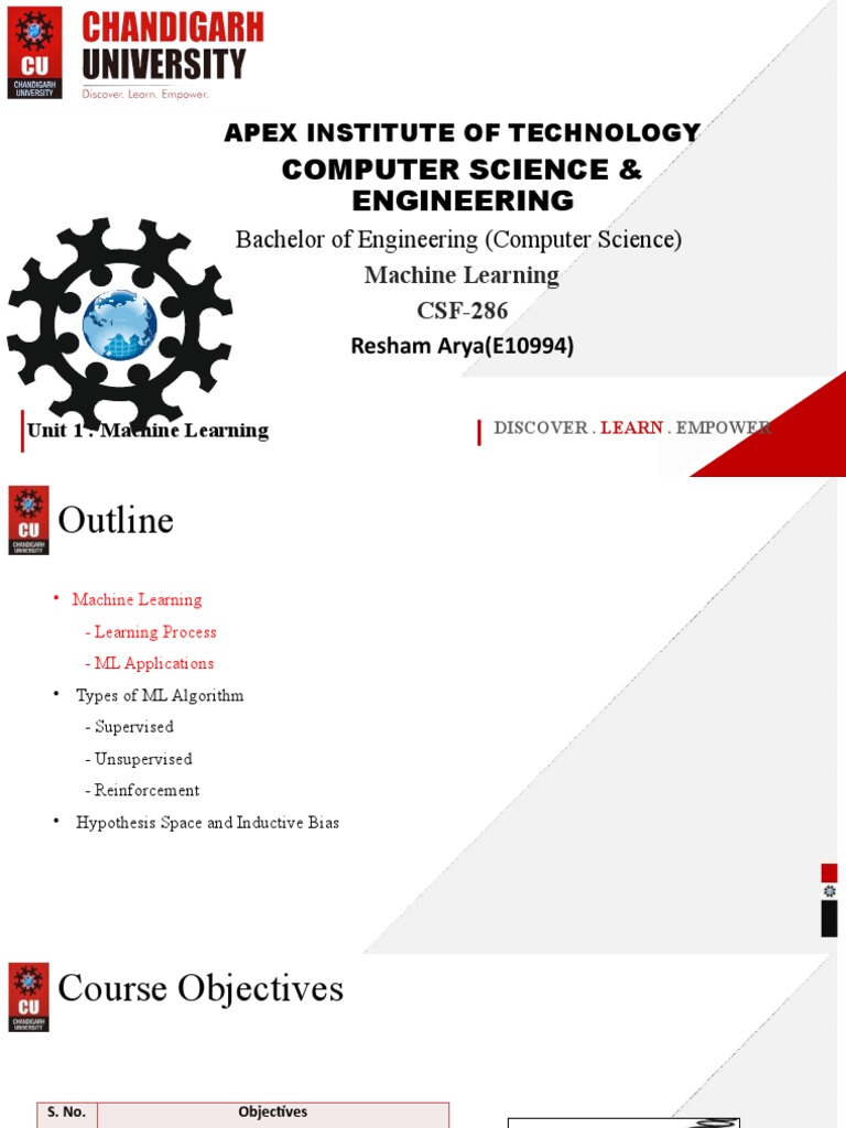 Computer Science & Engineering: Apex Institute of Technology | Download Free PDF | Machine ...