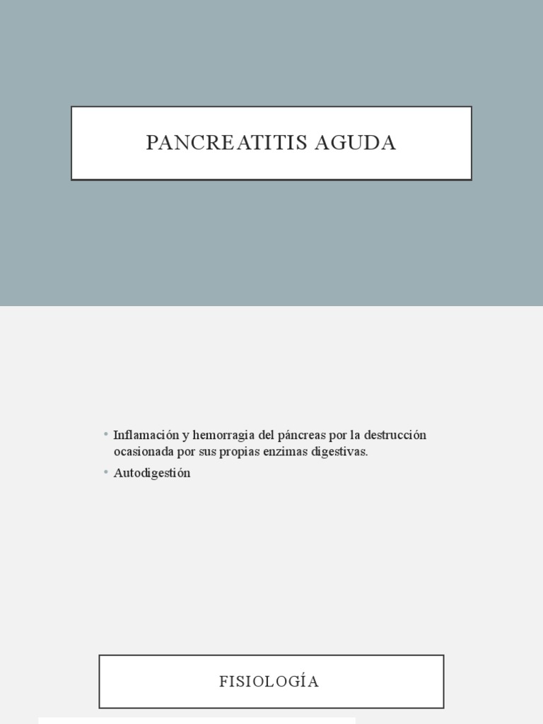 Pancreatitis Aguda | PDF | Páncreas | Especialidades Medicas
