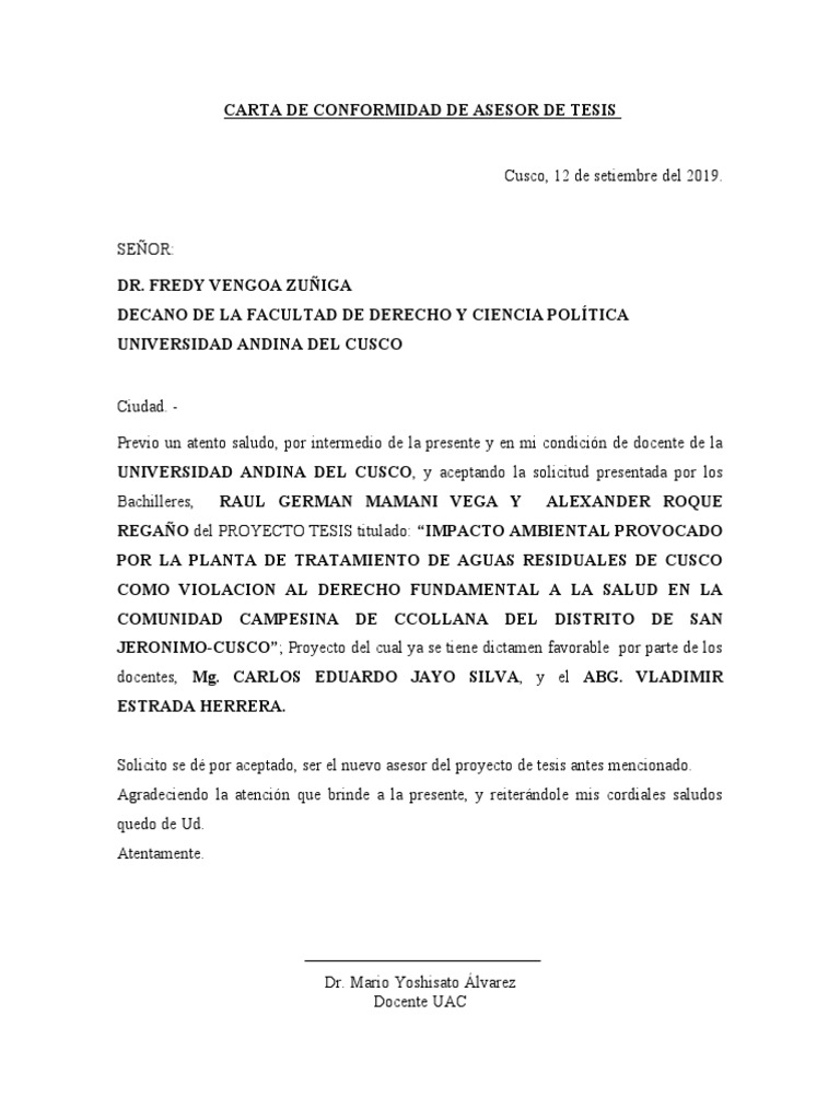 Cambio de Asesor | PDF