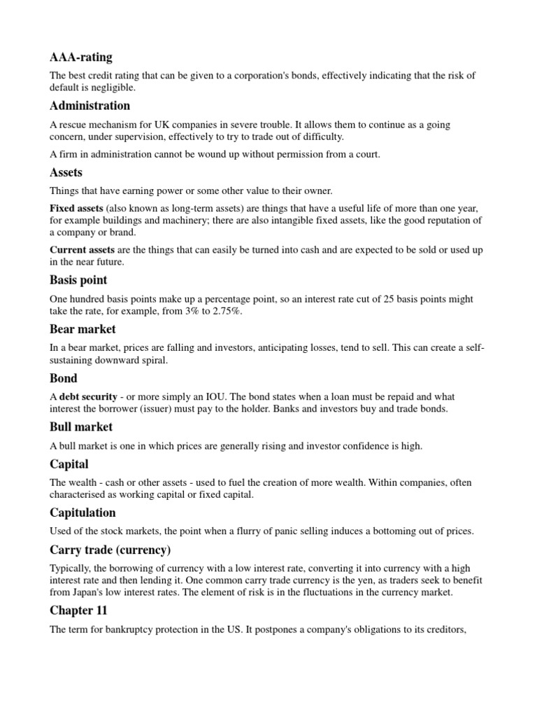 Financial Terms Explained for Beginners | PDF | Leverage (Finance) | Stocks