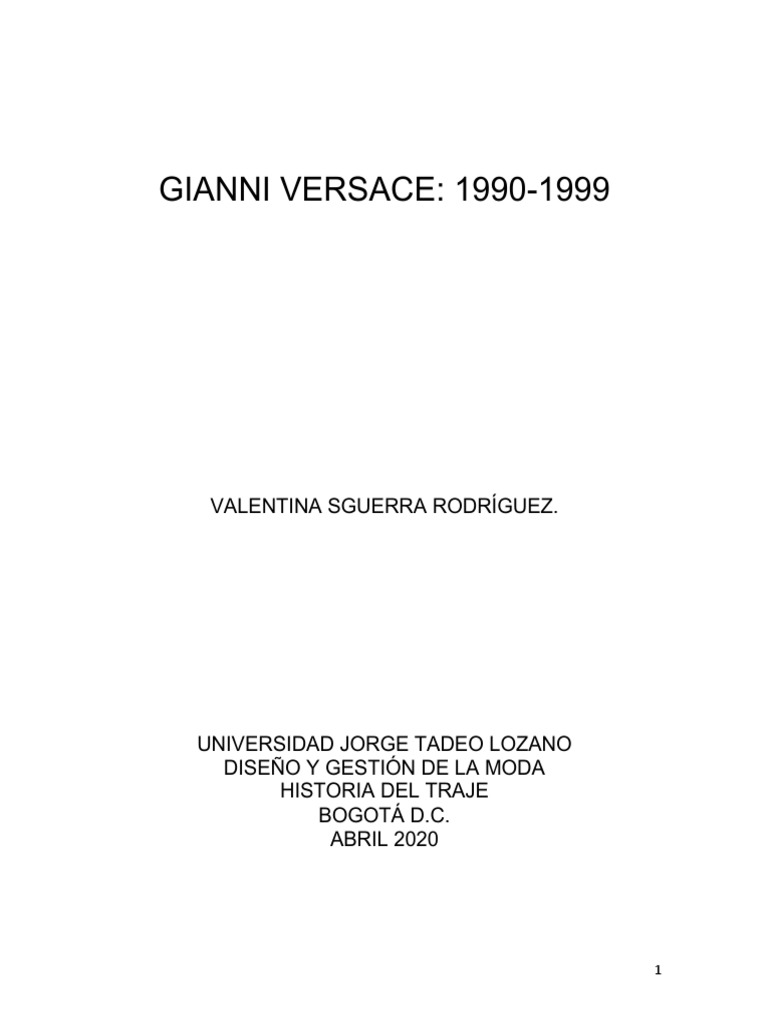Gianni Versace | PDF | Moda