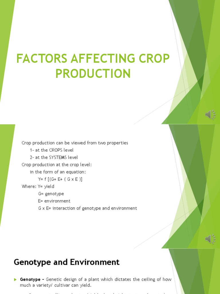 Factors Affecting Crop Production | PDF | Soil | Precipitation