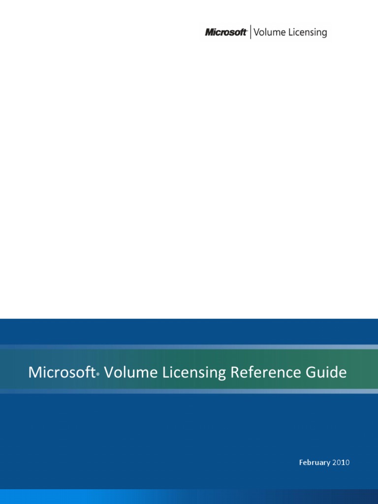 Microsoft Volume Licensing Reference Guide | PDF | Subscription ...