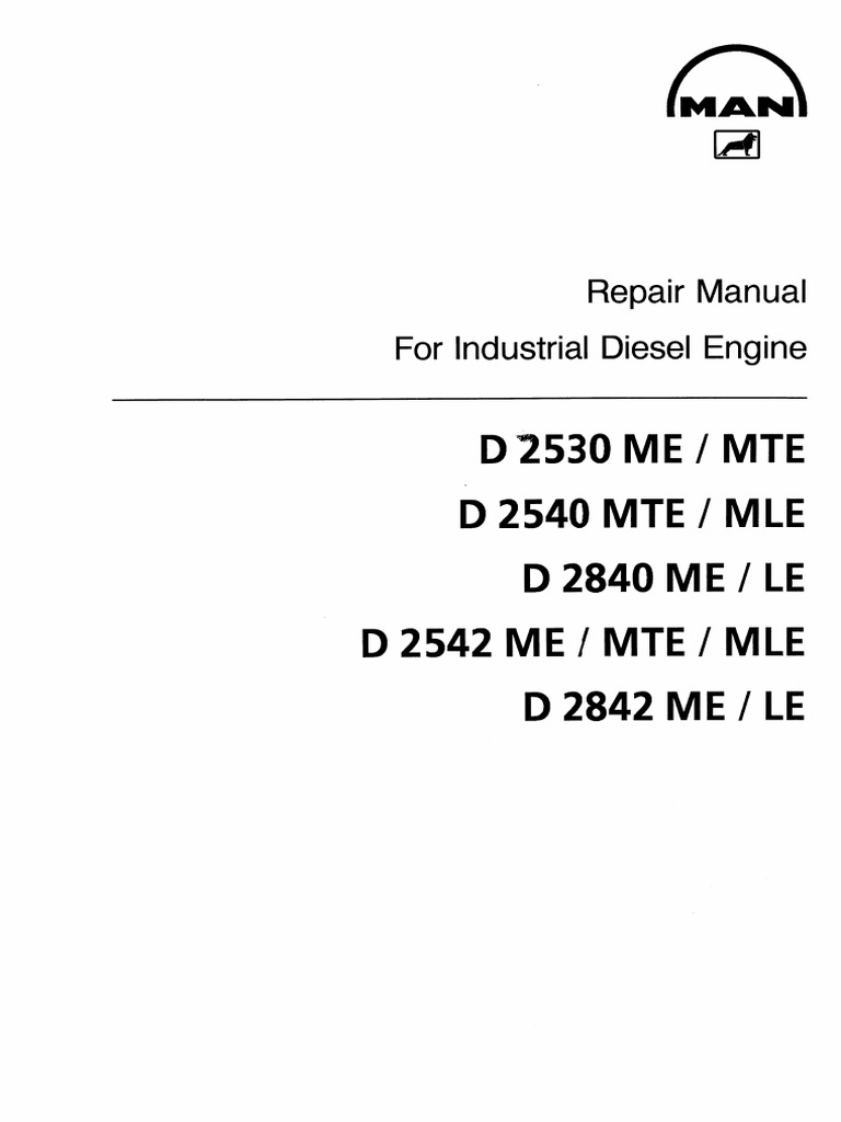 Man Industrial Diesel Engine D2530 | PDF