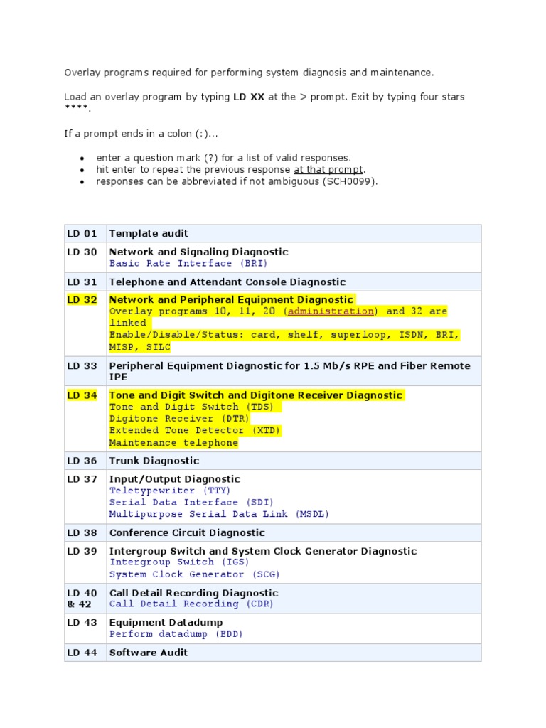 Nortel Option 11C System Diagnosis and Maintenance | PDF | Computer ...