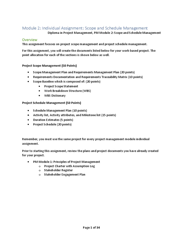 Individual Assignment Module 2 v3 | PDF | Project Management | Systems ...
