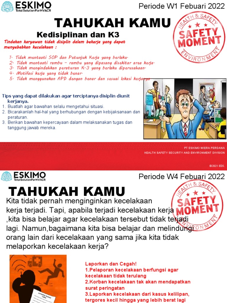 Safety Talk Materi 2022 | PDF
