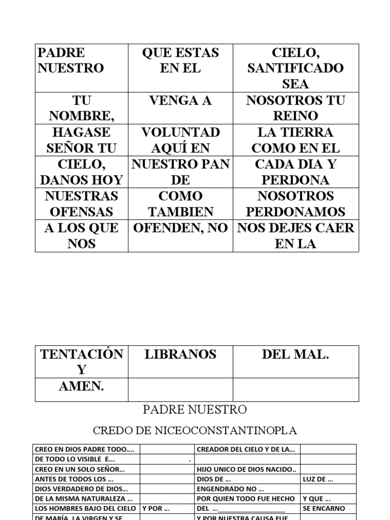 Rompecabezas de Oraciones | PDF | Oración | María, madre de Jesús