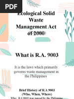 Republic Act No 9003 | PDF | Waste Management | Waste