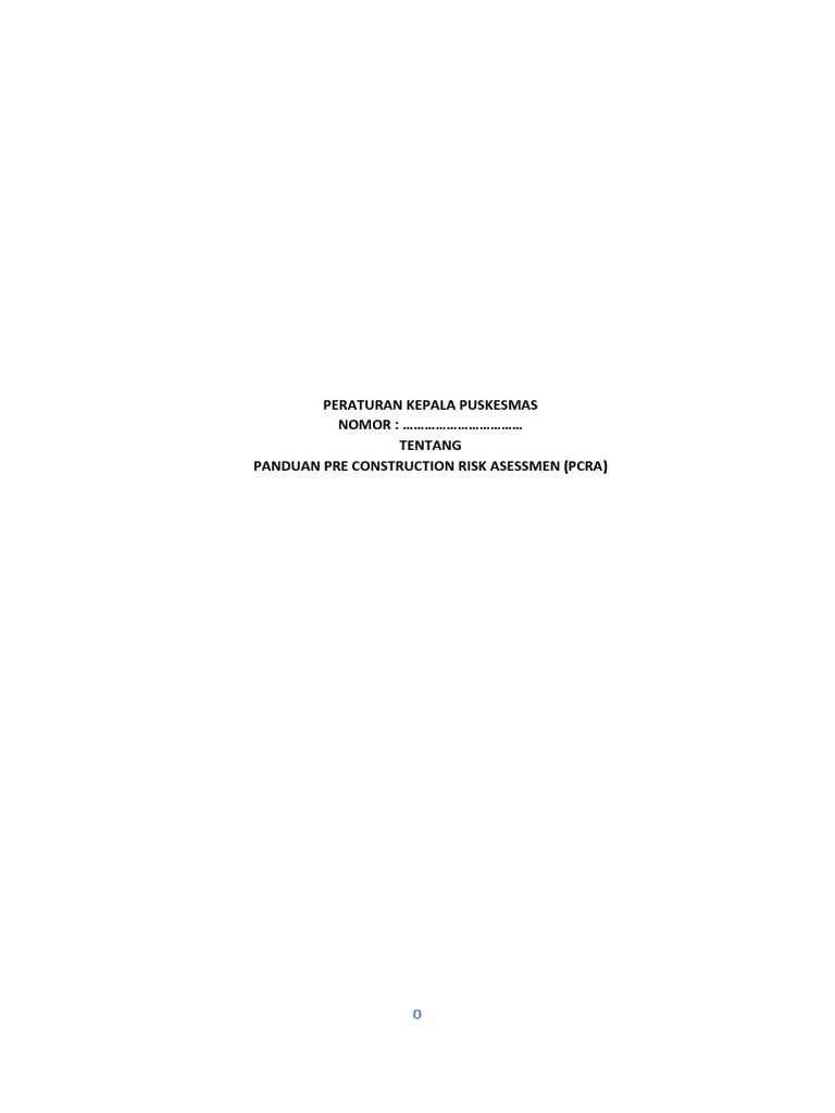 Panduan PCRA | PDF
