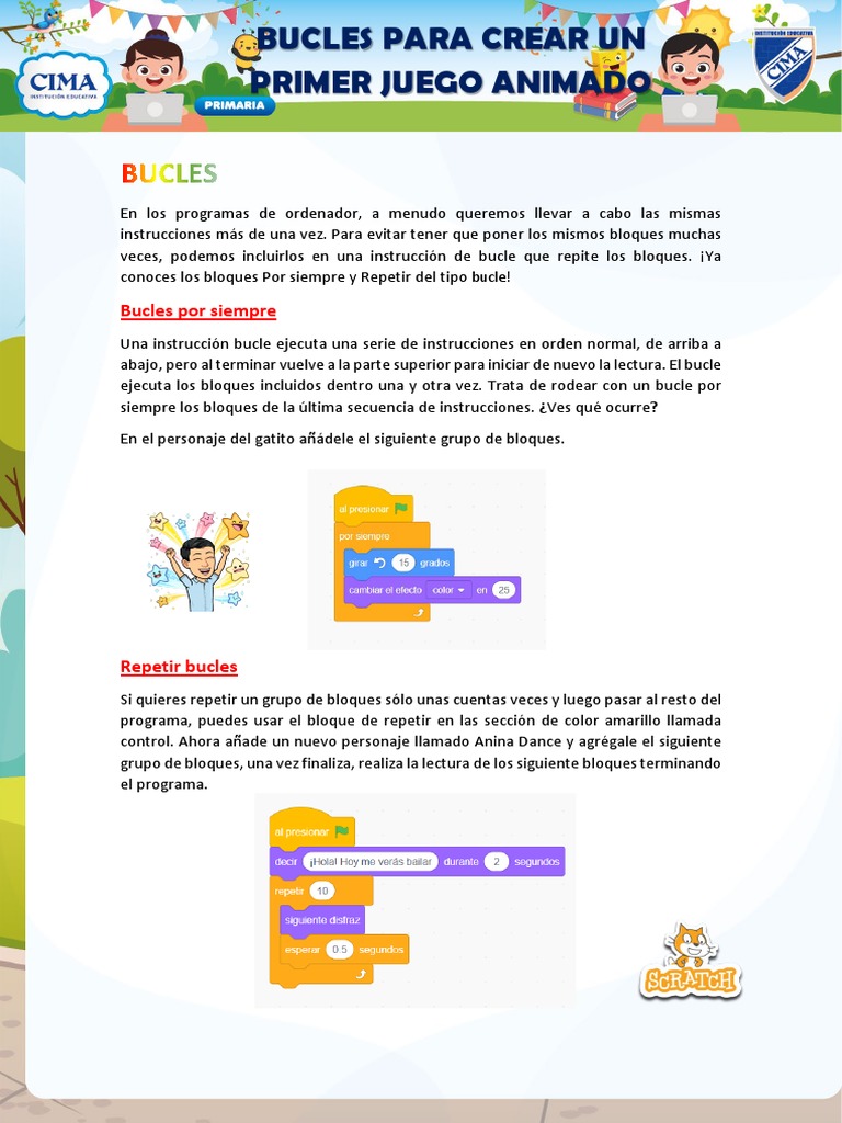 Tipos de bucles en Scratch | PDF | Artes del Lenguaje y Comunicación ...