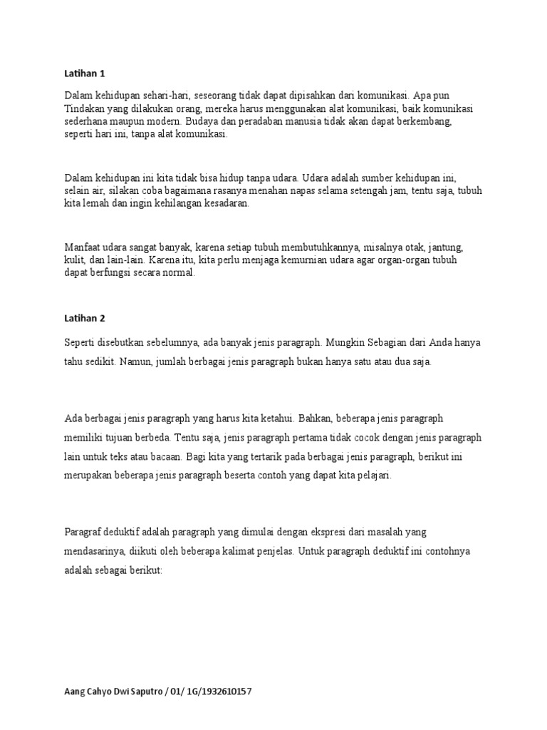 Latihan Mengetik PARAGRAF | PDF