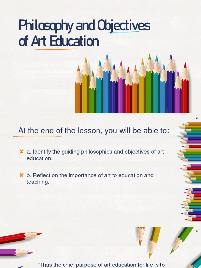 Lesson 1 Philosophy and Objectives of Art Education | PDF | Aesthetics ...
