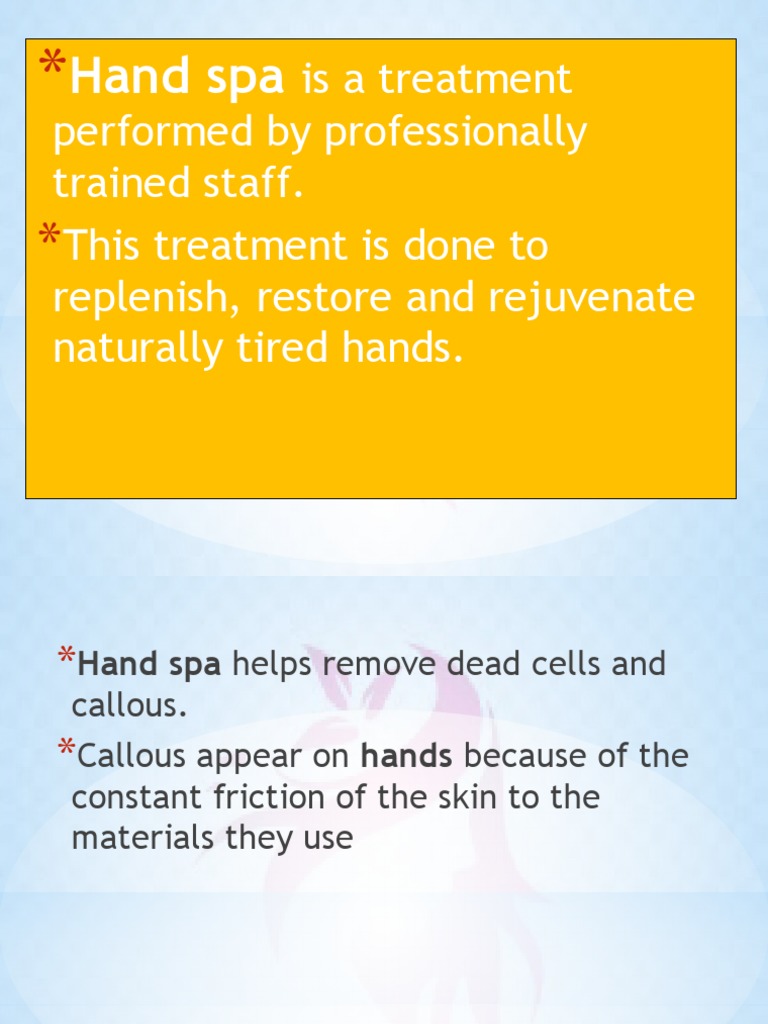 Hands Spa Tools, Materials | PDF