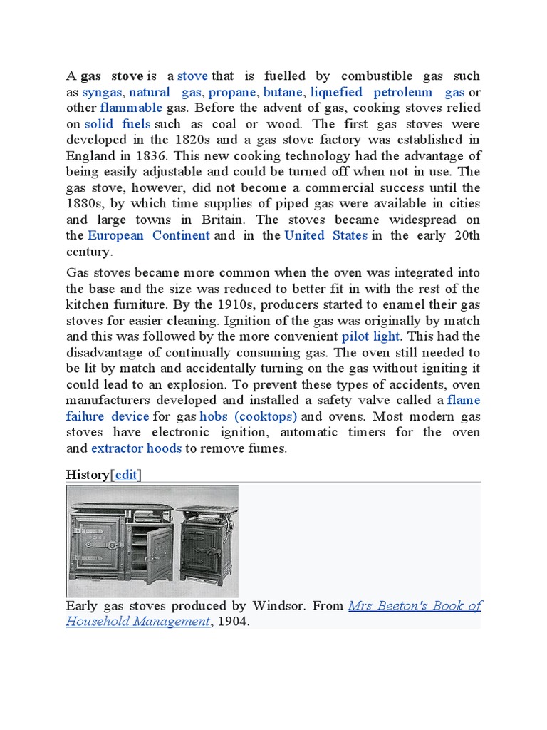 The History and Development of the Gas Stove: From Early Experiments in ...