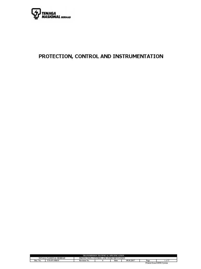 Protection, Control and Instrumentation Ver4 | PDF | Electrical ...