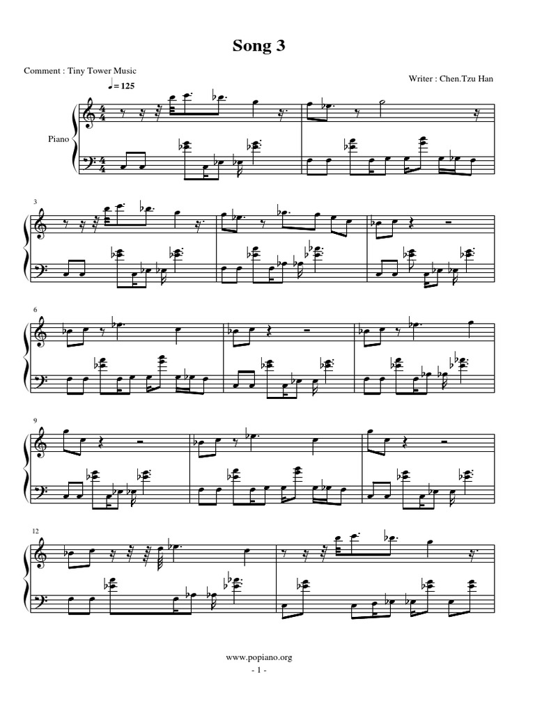 Tiny Tower Music - Song3 | PDF