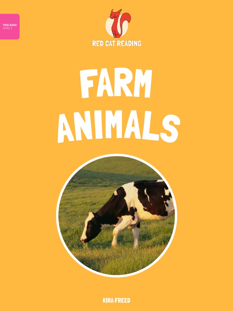 Red Cat Reading Level 1 Farm Animals | PDF | Color | Graphic Design