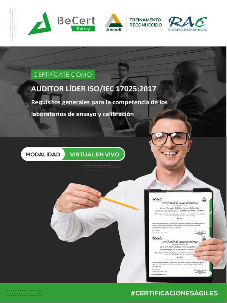 Brochure Auditor Lider RAC ISO IEC 17025 2017sf | PDF | Auditoría ...