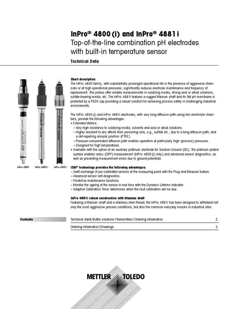 Top-Of-The-Line Combination PH Electrodes With Built-In Temperature ...