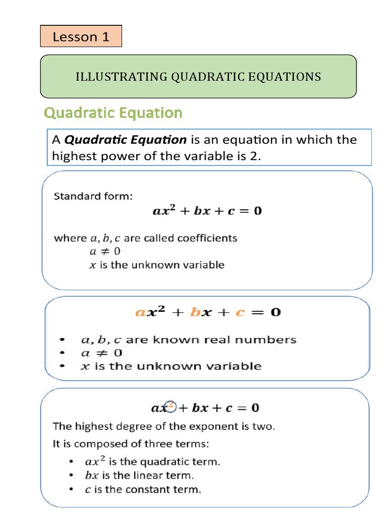 Illustrating Quadratics Equation | PDF