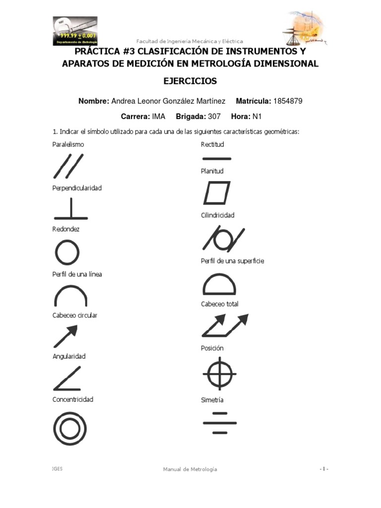 Práctica 3. Clasificación de Instrumentos y Aparatos de Medición | PDF ...