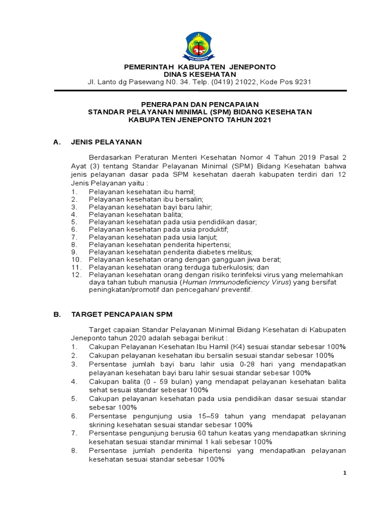 Laporan Hasil Evaluasi SPM 2021 | PDF