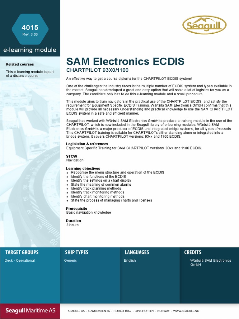 SAM Electronics ECDIS: E-Learning Module | PDF | Educational Technology