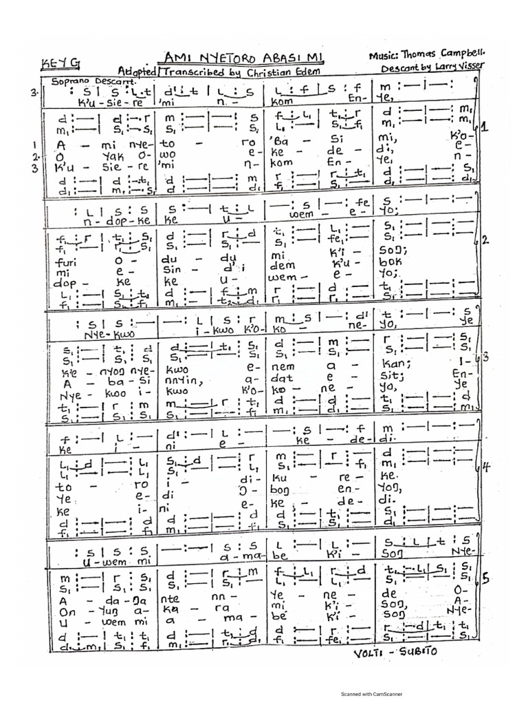 Ami Nyetoro Abasi Mi Adapted by Christian Edem | PDF