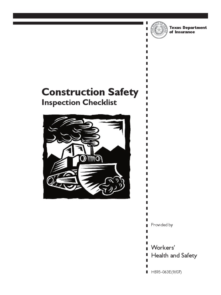 Construction Safety Inspection Checklist | PDF | Business