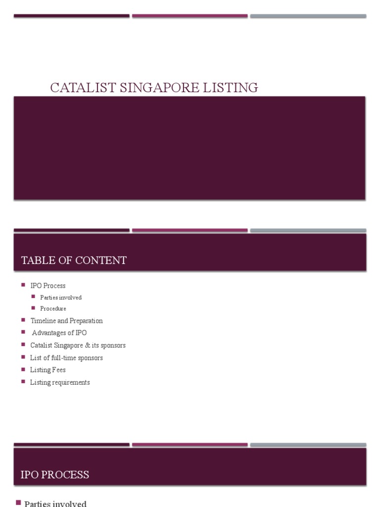 Catalist Singapore Listing | PDF | Initial Public Offering | Audit
