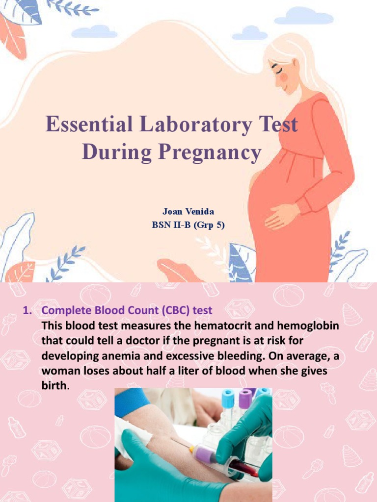 Essential Pregnancy Lab Tests Guide | PDF | Pregnancy | Clinical Medicine