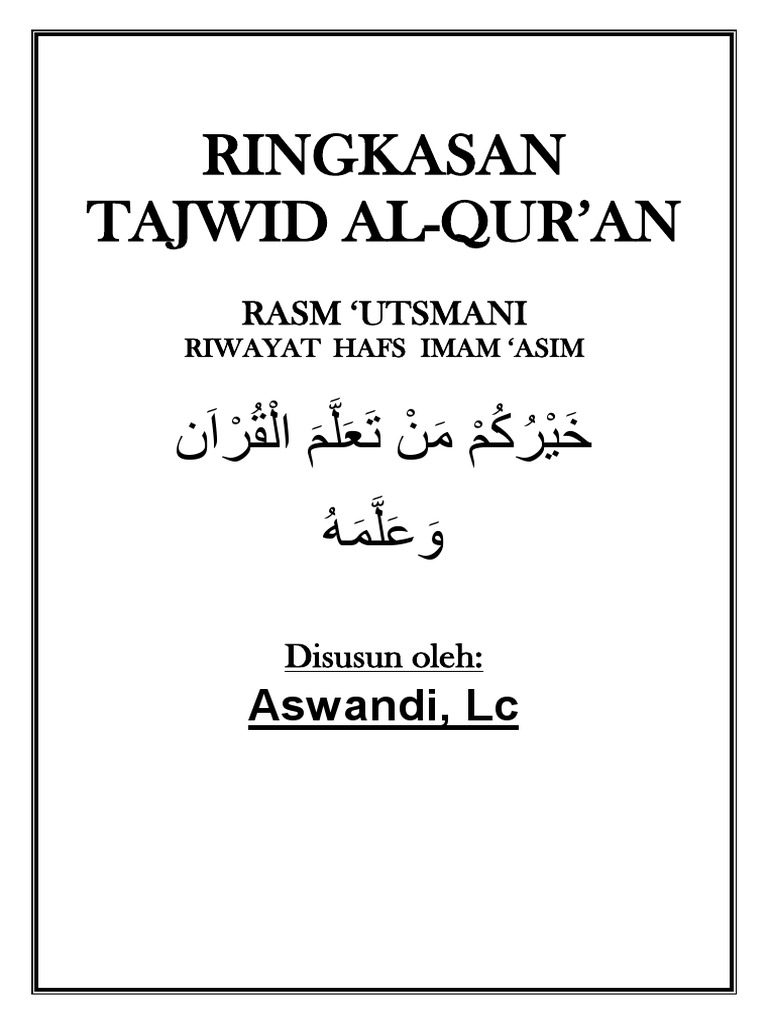 Ringkasan Tajwid Aswandi | PDF