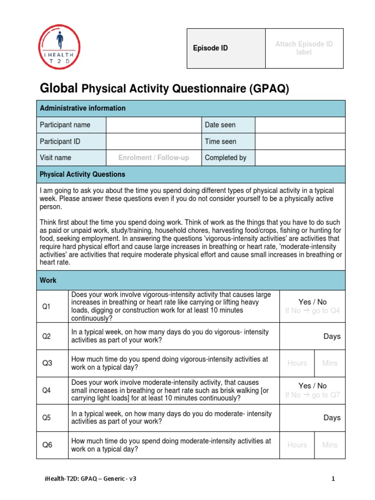 GPAQ English v3 | PDF