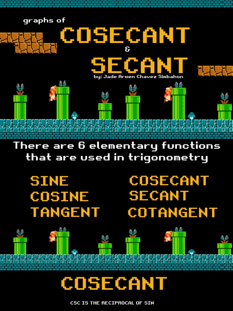 Cosecant Secant: Graphs of | PDF | Trigonometric Functions | Sine