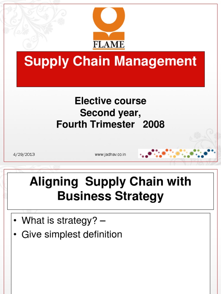 3 SCM Aligning SCM To Business Strategy | PDF | Supply Chain Management ...