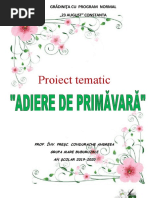 Proiect Tematic Primavara Anotimpul Armoniei | PDF