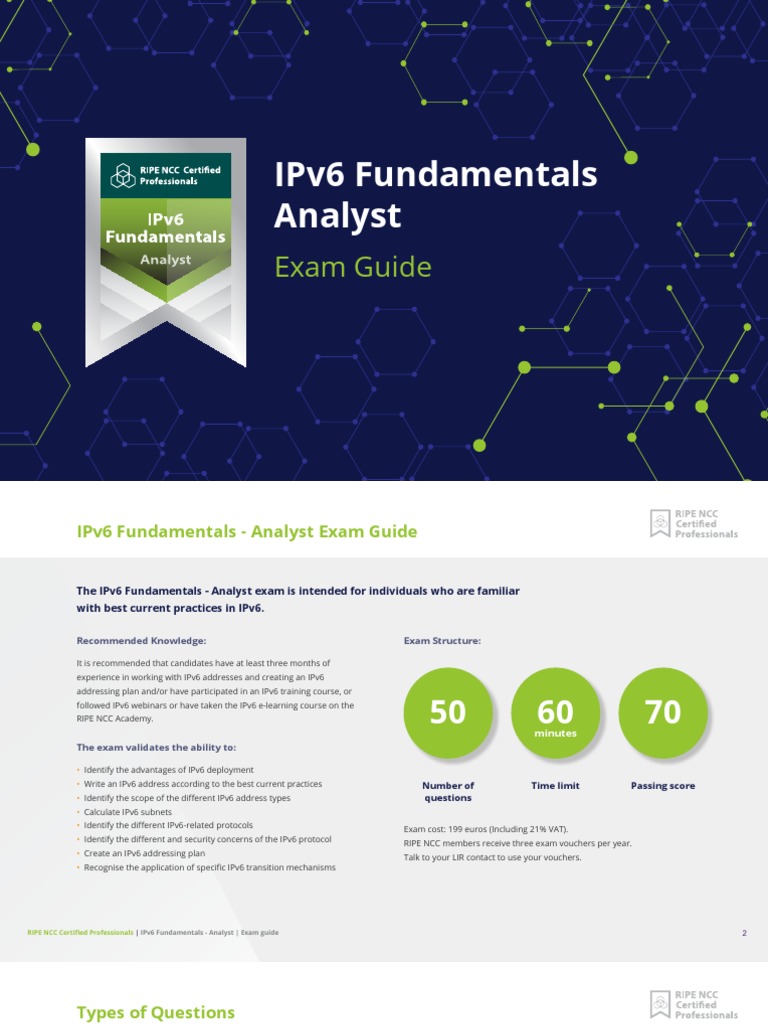 Ipv6 Fundamentals Analyst: Exam Guide | Download Free PDF | I Pv6 | Computer Networking