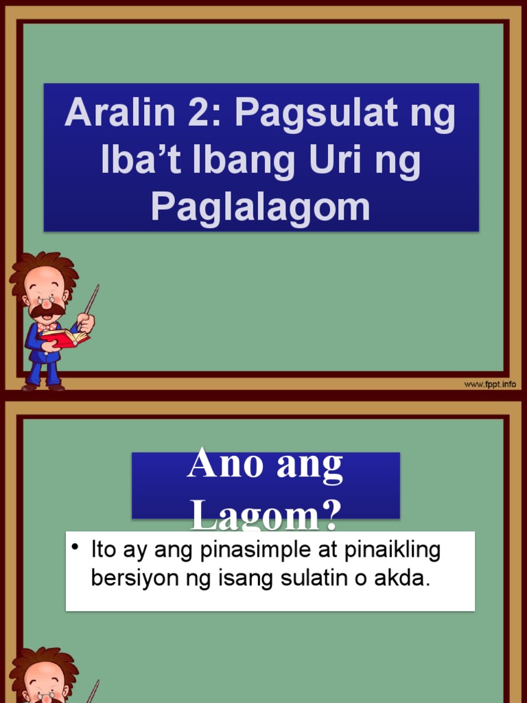 Aralin 2. Mga Uri NG Lagom | PDF