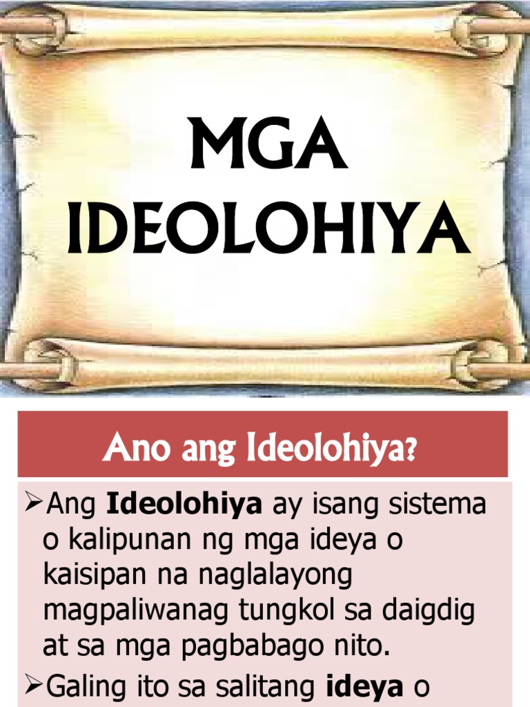 Mga Ideolohiya | PDF