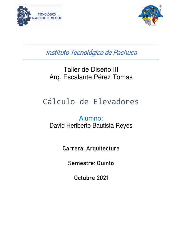 Calculo de Elevadores | PDF | Ascensor | Transporte